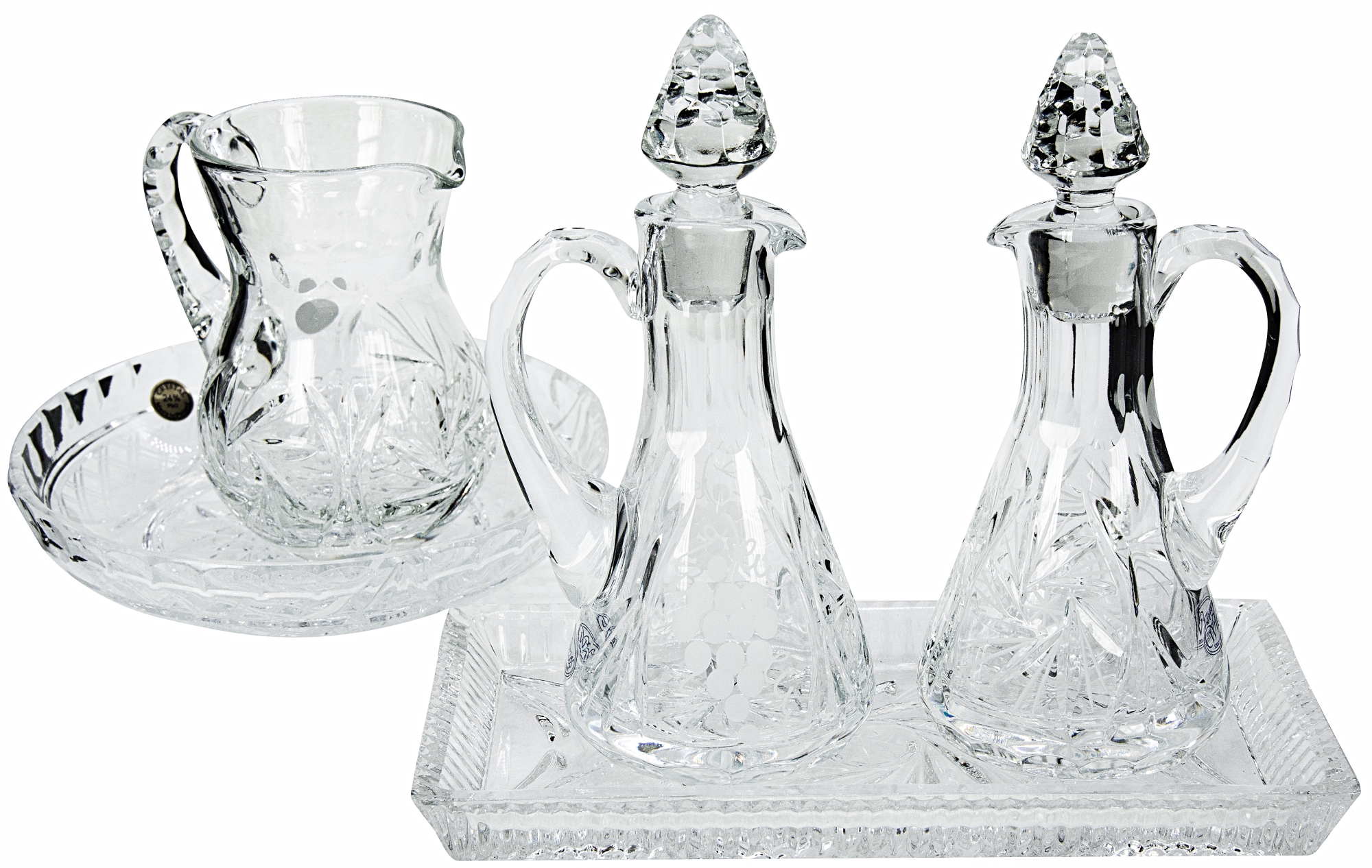 Cristall cruets set plus Jug - cruets sets and Laboratorio Gruppo Liturgico