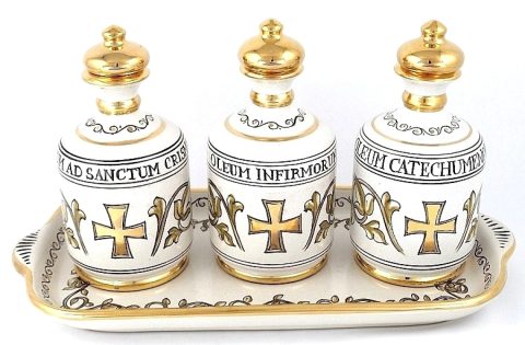 Viaticum case set - Oil stoks and Laboratorio Gruppo Liturgico