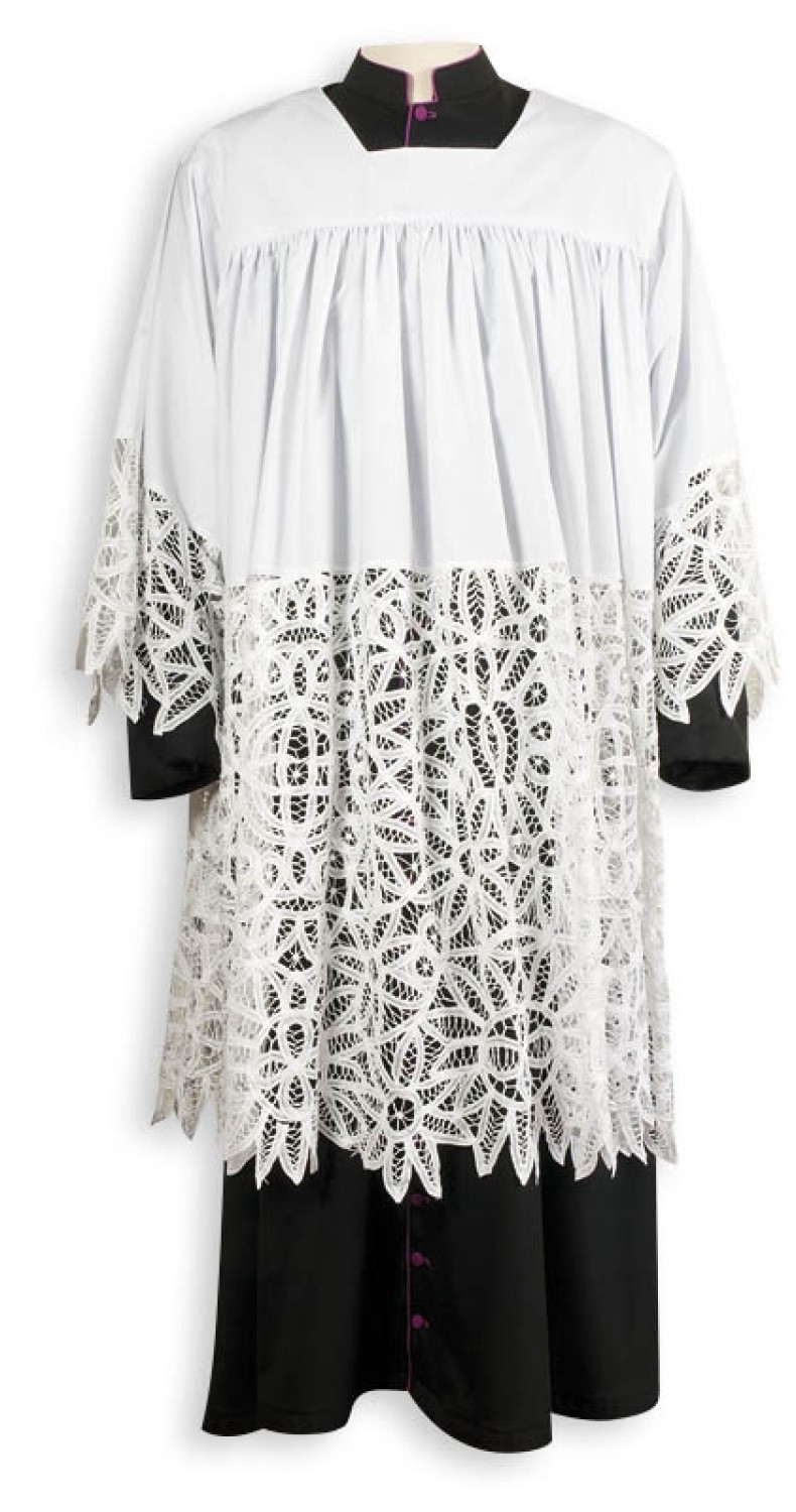 Rochet hand-made embroidery - surplices-rochets and Laboratorio Gruppo ...