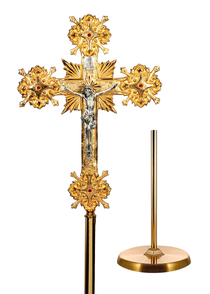 croce astile con base - croci astili e Laboratorio Gruppo Liturgico