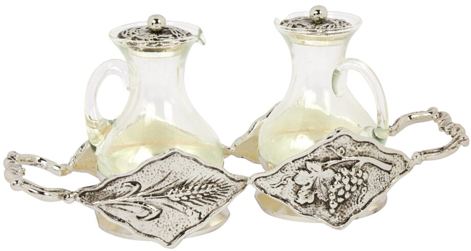 Olive wood cruet set - cruets sets and Laboratorio Gruppo Liturgico