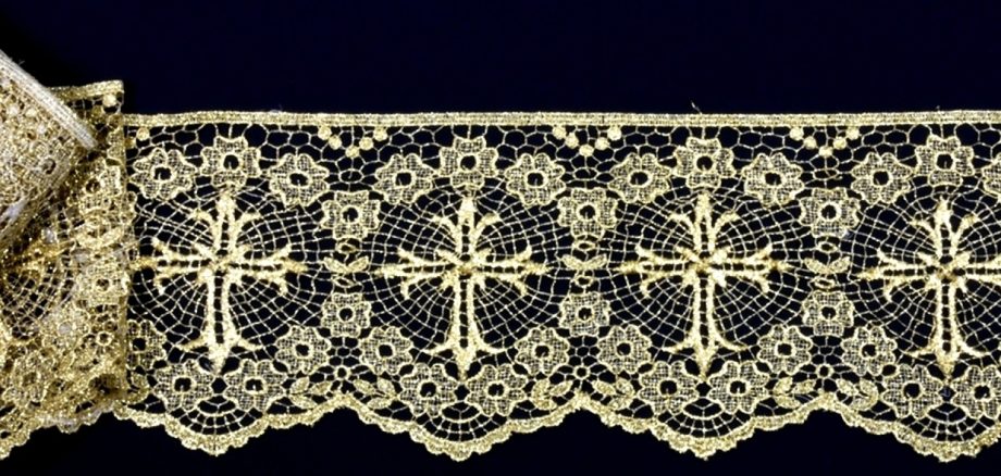 Embroidered lace cm 16 / 6,3" - embroidered laces and Laboratorio ...