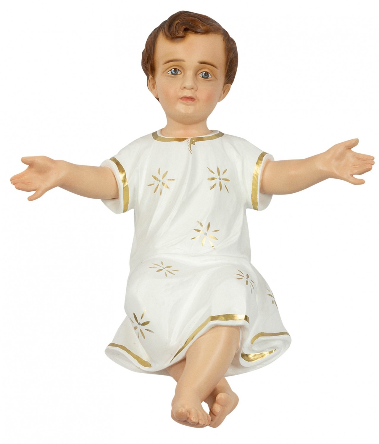 infant Jesus cm 60 / 24" - hand decorated resin, nativity cm 125 / 49,2 ...