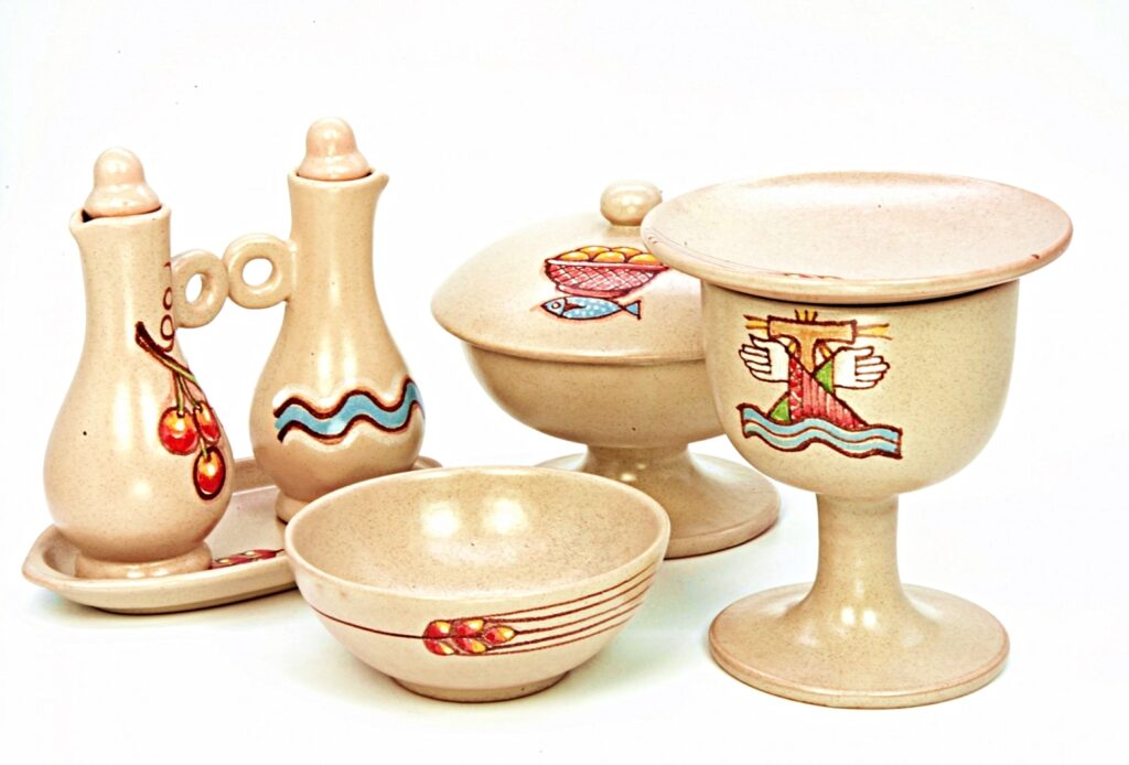 Ceramic set - ceramic communion sets and Laboratorio Gruppo Liturgico