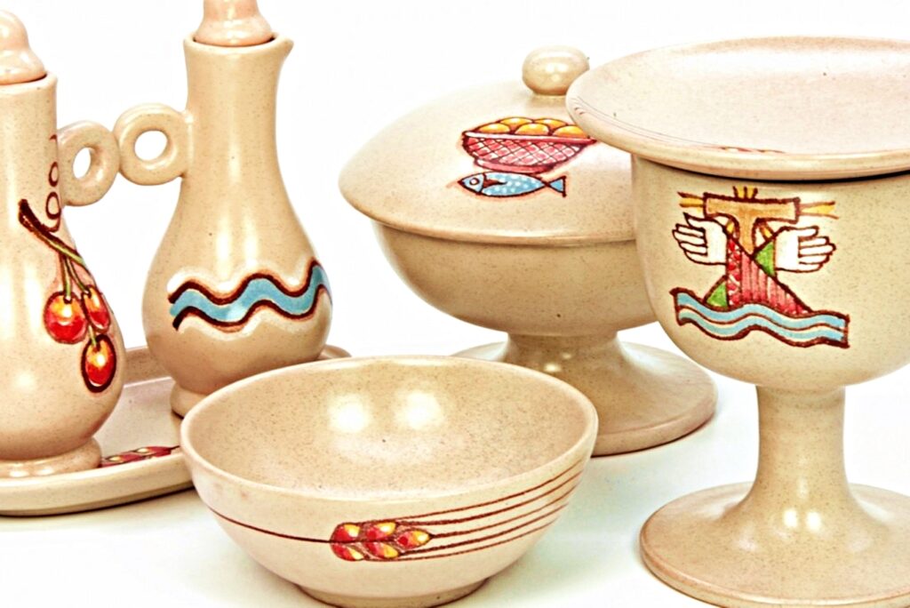 Ceramic set - ceramic communion sets and Laboratorio Gruppo Liturgico