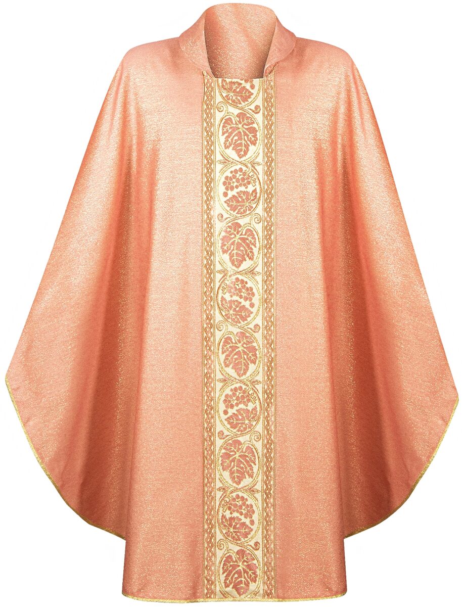 chasuble - Advent - Gaudete, with orphrey and Laboratorio Gruppo Liturgico