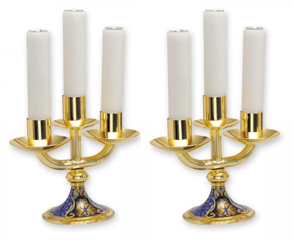Candeleros de 3 luces pareja - candeleros 3-5 luces y Laboratorio ...