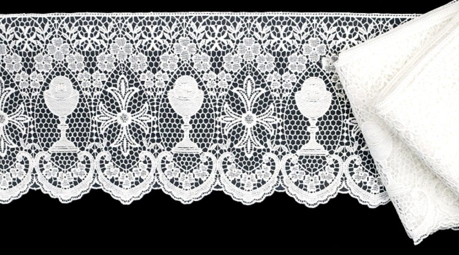 Embroidered lace cm 22 / 9" - embroidered laces and Laboratorio Gruppo ...