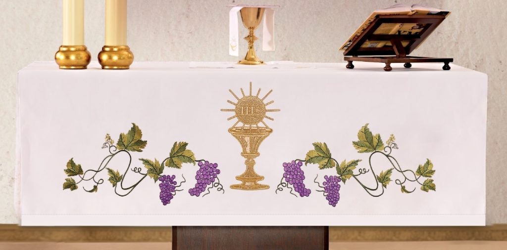 Altar tablecloth - altar tablecloth and Laboratorio Gruppo Liturgico