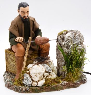 Man with spit - mechanical moving statues and Laboratorio Gruppo Liturgico