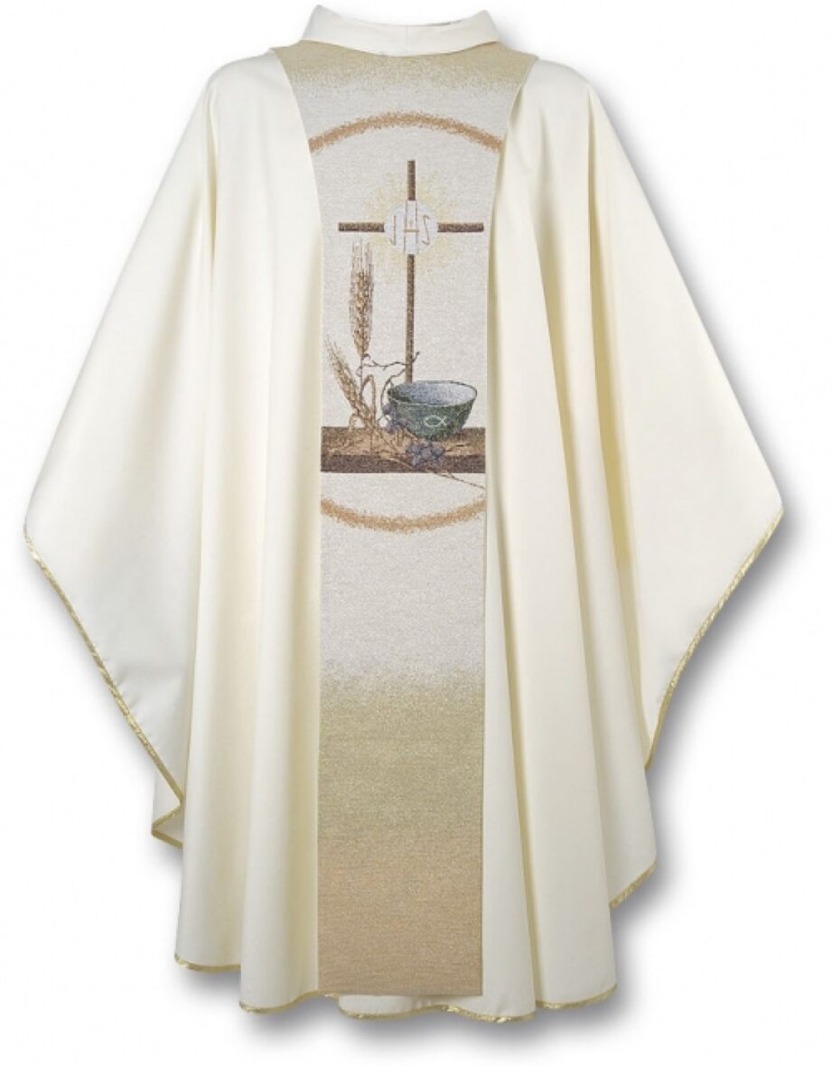 chasuble - broderie au métier et Laboratorio Gruppo Liturgico