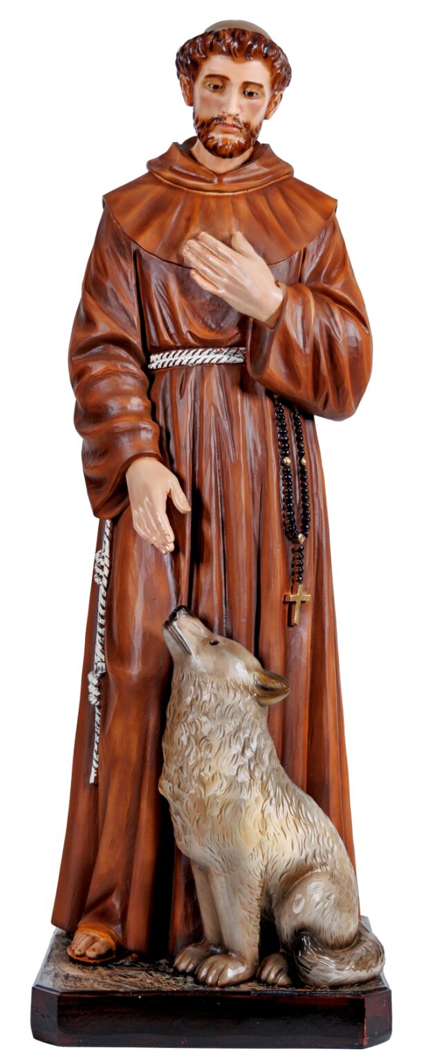 St. Francis with the wolf - St.Francis and Laboratorio Gruppo Liturgico
